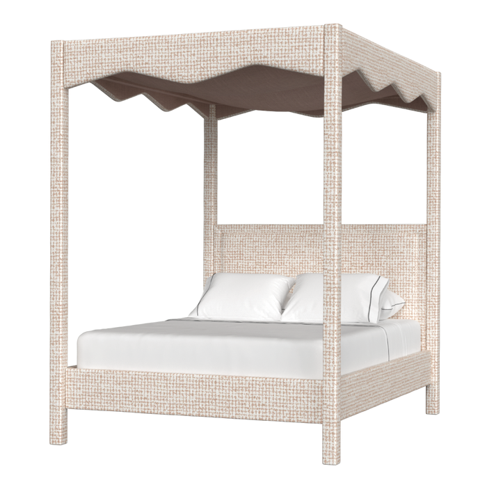 Custom Upholstered Canopy Bed– Coley Home