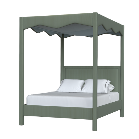 Custom Upholstered Canopy Bed – Coley Home