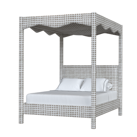 Custom Upholstered Canopy Bed – Coley Home