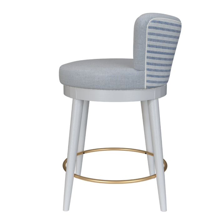 Custom Upholstered Counter Stool with Back– Coley Home