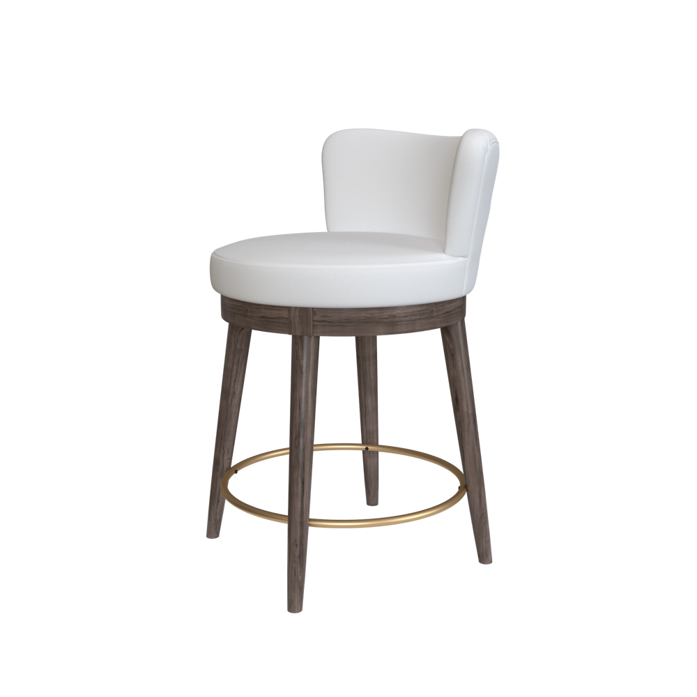 Custom Upholstered Counter Stool with Back– Coley Home